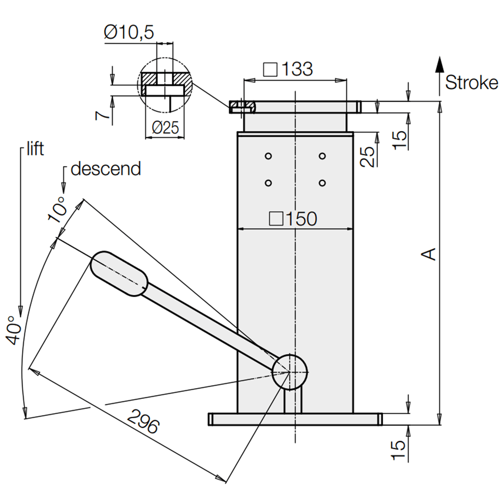 ROEMHELD Lifting Modules – Shop Floor, Manual-Hydraulic, M4.301 (450 ...